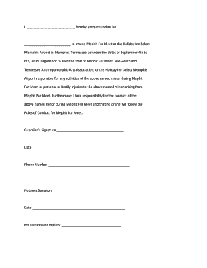 Fillable Online mephitfurmeet I, hereby give permission for ...