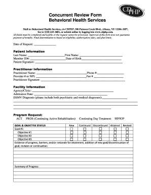 Fillable Online Concurrent Review Form Fax Email Print - pdfFiller
