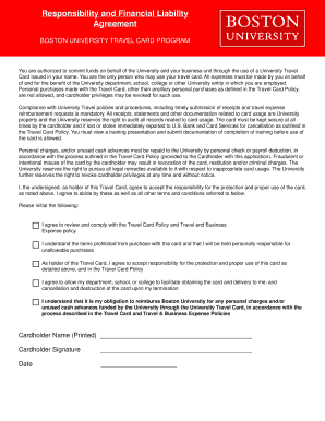 Fillable Online bu Responsibility and Financial Liability Fax Email ...