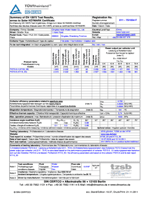Fillable Online sonnenwaerme-direkt Datenblatt Solar KEYMARK DIN EN 12975 Haier ... - DIN CERTCO ...