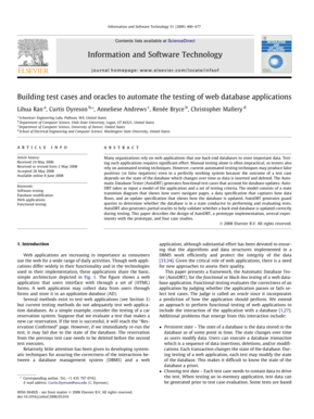 Fillable Online cse unt Information and Software Technology - University of North Texas - cse ...