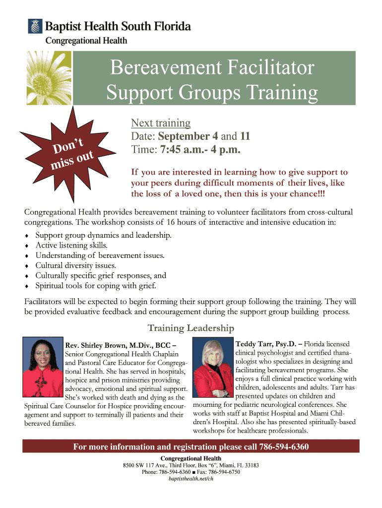 Fillable Online aidsnet Bereavement Facilitator Support Groups Training - Aidsnet.org - aidsnet ...