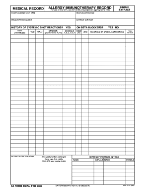 Fillable Online apd army DA FORM 5007A, FEB 2003 - apd army Fax Email ...