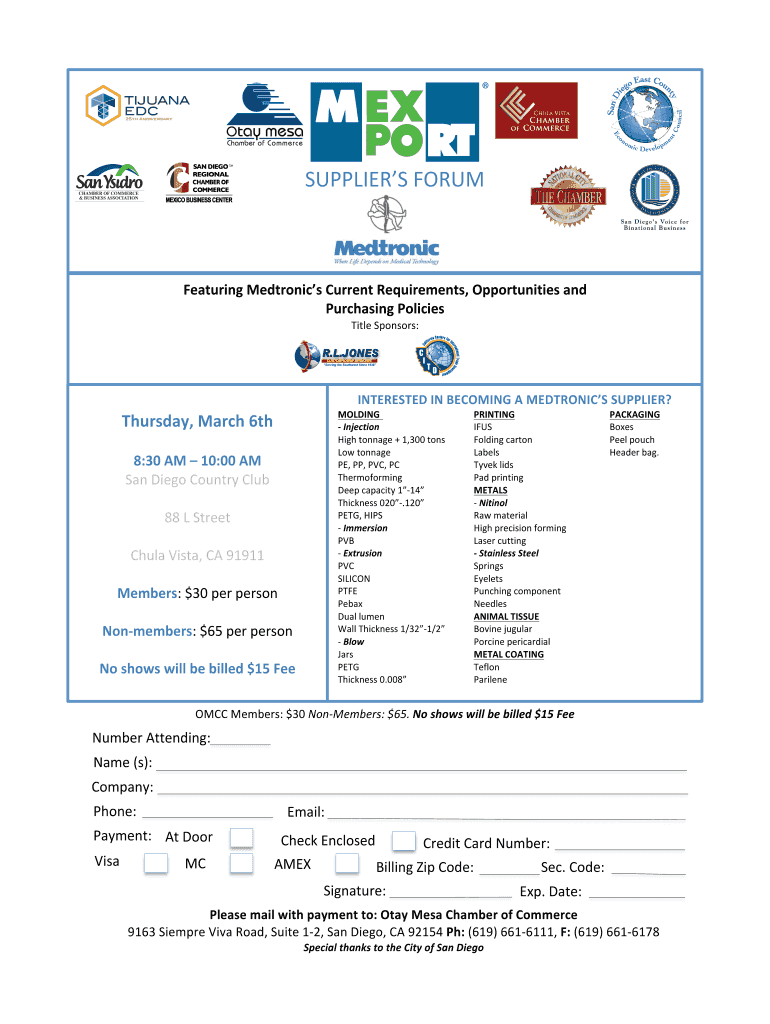 Fillable Online Medtronic Invite wit.. - San Diego Regional Chamber of ...