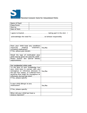 Fillable Online Parental Consent Form for Educational Visits ... - GEMS ...