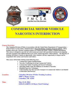 Fillable Online columbuspolice COMMERCIAL MOTOR VEHICLE NARCOTICS ...