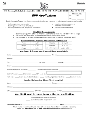 Fillable Online eandc EPP Application S/O - eandc Fax Email Print ...