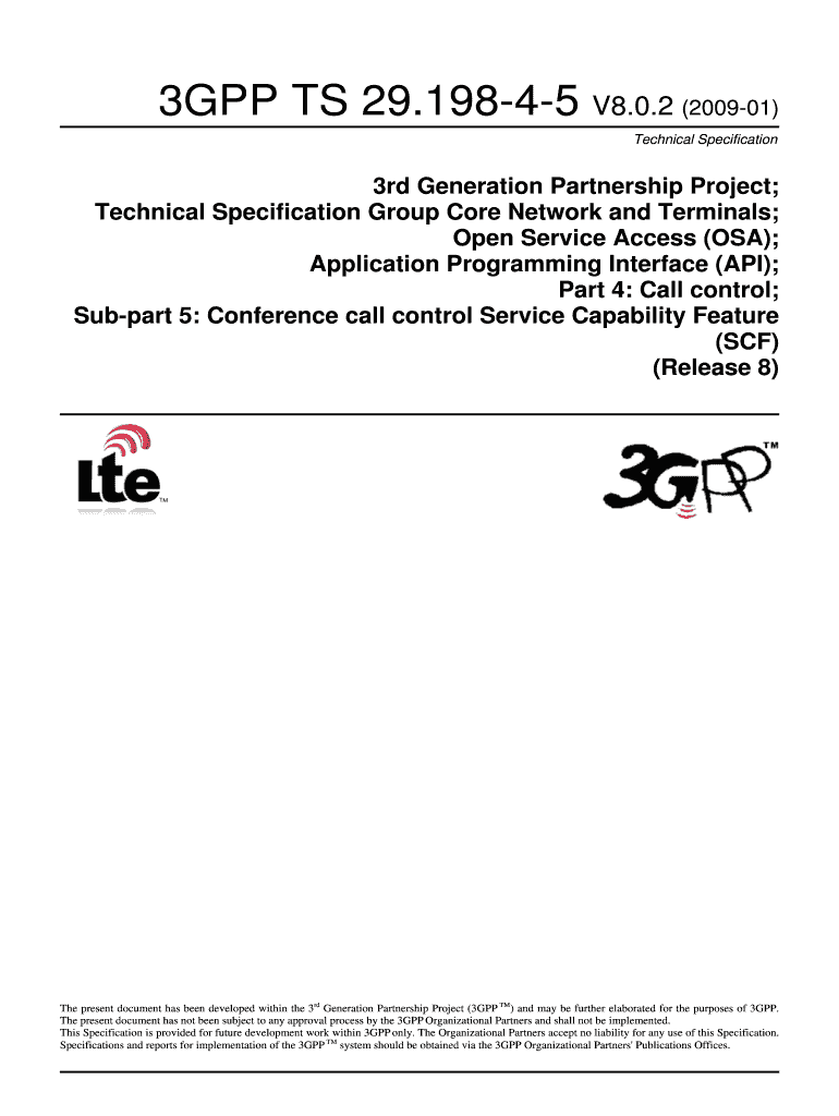 Fillable Online arib or 3GPP TS 29.198-4-5. Open Service Access (OSA ...