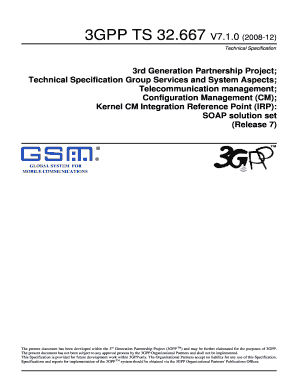 Fillable Online arib or 3GPP TS 32.667 - arib or Fax Email Print - pdfFiller