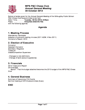 Fillable Online WPS P&C Chess Club Fax Email Print - pdfFiller