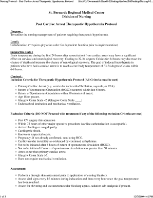 Fillable Online med upenn Nursing Protocol - Post Car - Perelman School ...