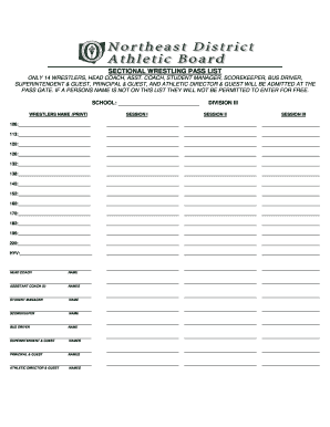 Fillable Online Team Pass Form Fax Email Print - pdfFiller