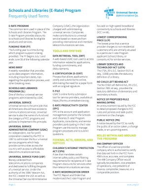 Fillable Online usac E-RATE PROGRAM Fax Email Print - pdfFiller