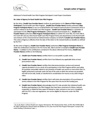 Fillable Online Sample Letter of Agency Fax Email Print - pdfFiller