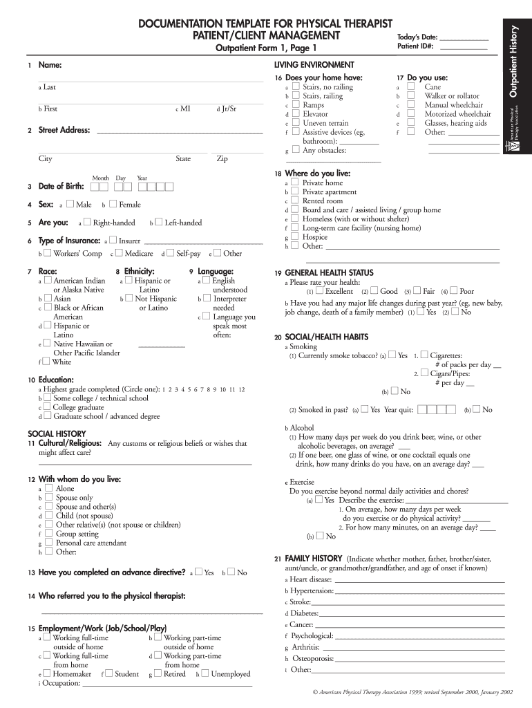 Physical Therapy Documentation Templates Pdf Fill Online Printable