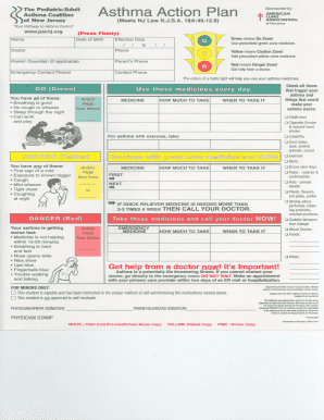 Fillable Online Asthma Form Fax Email Print - pdfFiller