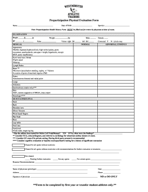 Fillable Online wcmo Preparticipation Physical Exam Form 2012.xlsx Fax ...