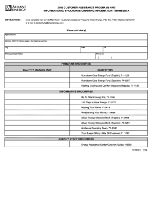 Fillable Online ( ) program brochures informative brochures 2006 ...