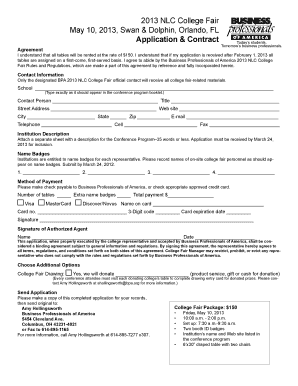 Fillable Online bpa Application & Contract Fax Email Print - pdfFiller