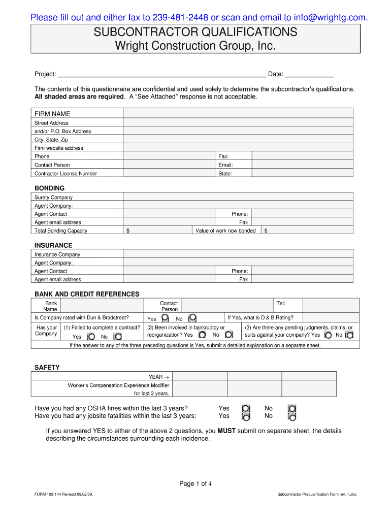 Fillable Online Vendor Registration - Wright Construction Group Fax Email Print - pdfFiller