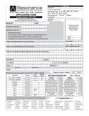 Fillable Online APPLICATION FORM - Resonance Fax Email Print - pdfFiller
