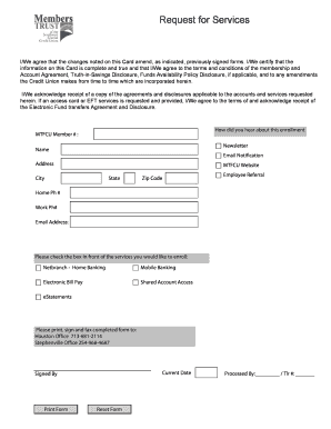 Fillable Online Electronic Services Request Form Fax Email Print ...