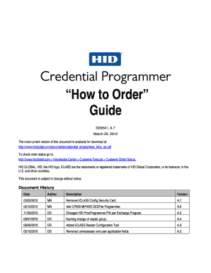 Fillable Online Credential Programmer How to Order Guide Fax Email Print - pdfFiller