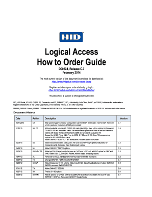 Fillable Online Logical Access How to Order Guide - HID Global Fax ...