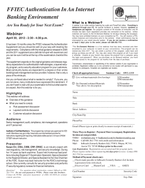 Fillable Online FFIEC Authentication In An Internet Banking Environment ...