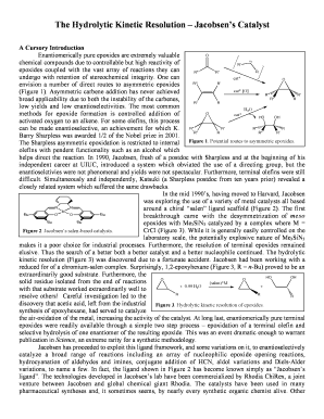 Fillable Online chemistry kenyon The Hydrolytic Kinetic Resolution ...