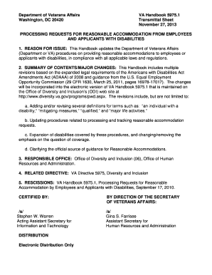 Fillable Online VA Handbook 5975 Fax Email Print - pdfFiller
