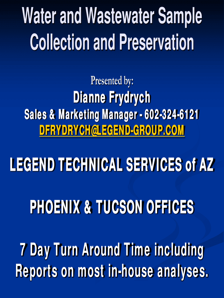 Fillable Online Water and Wastewater Sample Fax Email Print - pdfFiller Fillable Online Water and Wastewater Sample Fax Email Print - pdfFiller