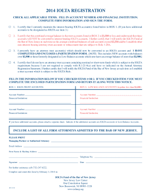 Fillable Online ioltanj 37543_IOLTA 2012 Registration PROOF - The IOLTA ...