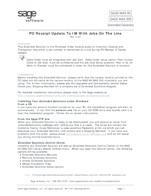 Fillable Online PO Receipt Update To IM With Jobs On The Line Fax Email ...