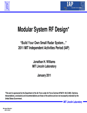Fillable Online ocw mit Modular System RF Design* Fax Email Print ...