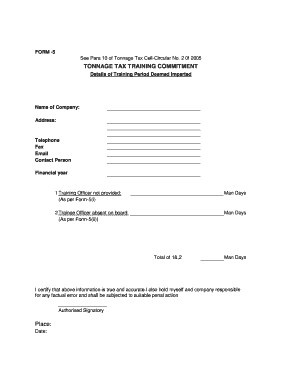 Fillable Online FORM -5 Fax Email Print - pdfFiller