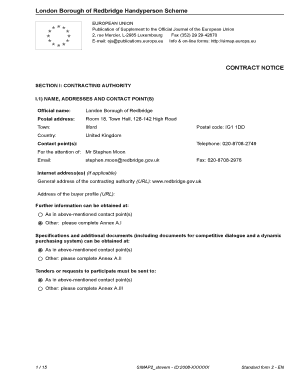 Fillable Online Contract notice.pdf - Contracts Register Fax Email ...