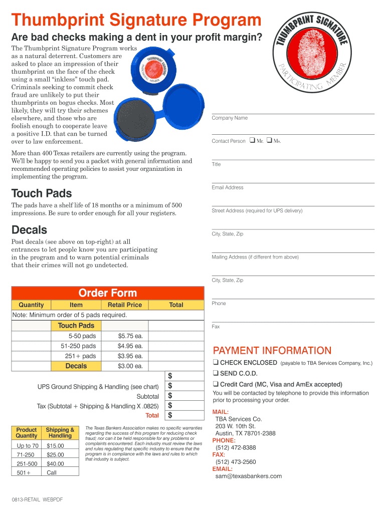 Fillable Online Retail Order Form - The Bank Store Fax Email Print ...