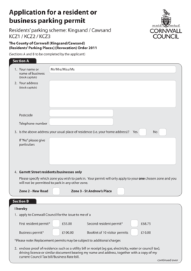 Fillable Online Application for a resident or Fax Email Print - pdfFiller