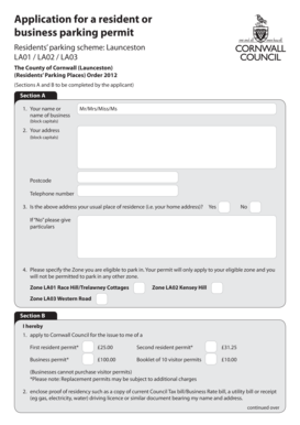 Fillable Online business parking permit Fax Email Print - pdfFiller