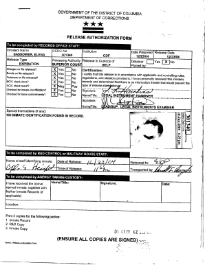 Fillable Online judgewatch RELEASE AUTHORIZATION FORM Fax Email Print ...