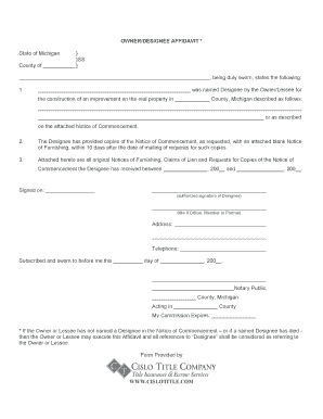 Fillable Online Subscribed and sworn to before me this day of 200 ...