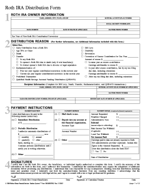 Fillable Online Roth IRA Distribution Form - BankDirect Fax Email Print ...