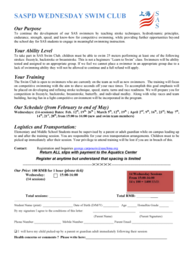 Fillable Online Wednesday SASPD Swim Club 1doc Fax Email Print - pdfFiller