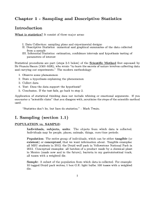 Fillable Online math montana Chapter 1 - Sampling and Descriptive Statistics - math montana Fax ...