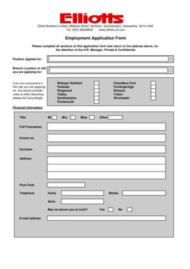 Fillable Online Download an application form - Elliotts - UK.COM Fax ...