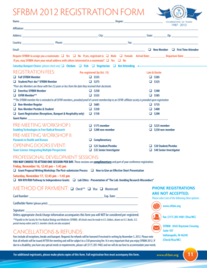 Fillable Online sfrbm Print Registration Form - sfrbm Fax Email Print ...