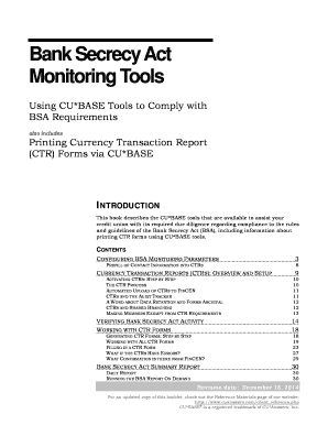 Fillable Online Bank Secrecy Act Monitoring Tools. BSA Fax Email Print - pdfFiller