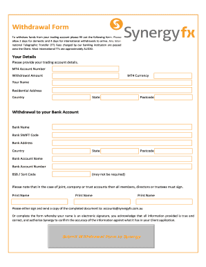Fillable Online Withdrawal Form - Blue Futures Fax Email Print - pdfFiller