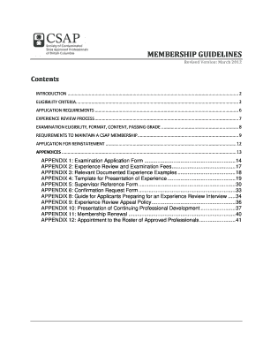 Fillable Online MEMBERSHIP GUIDELINES Fax Email Print - pdfFiller